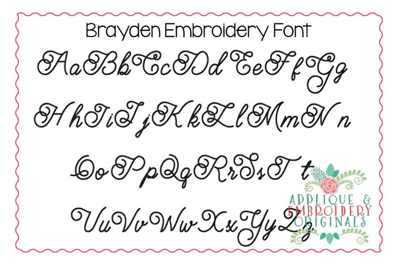 Applique and Embroidery Originals Digital Design - 304 Brayden ...