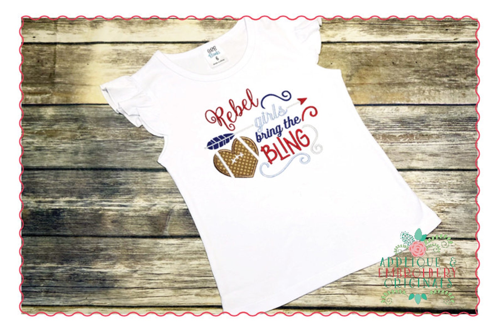 Applique and Embroidery Originals Digital Design - 518 Football Girls ...
