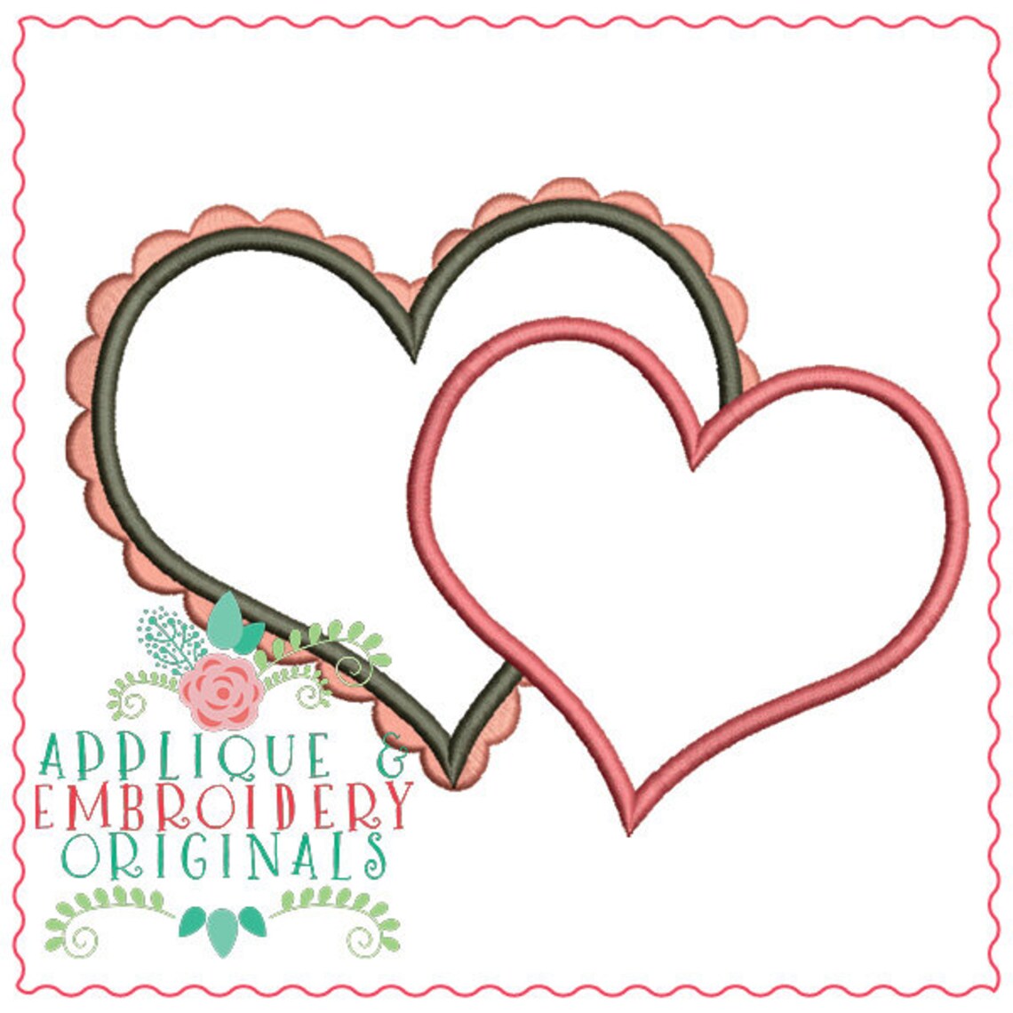 Applique & Embroidery Originals Digital Design 2345 Double - Etsy