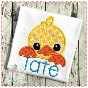 Applique and Embroidery Originals Digital Design - 1606 Duck Peeker Boy ...