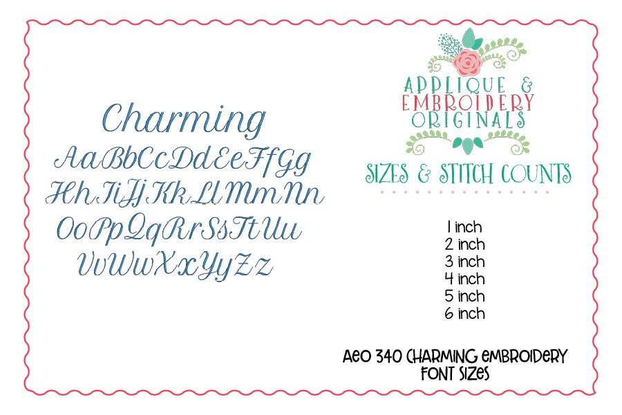 Applique and Embroidery Originals Digital Design 340 - Etsy