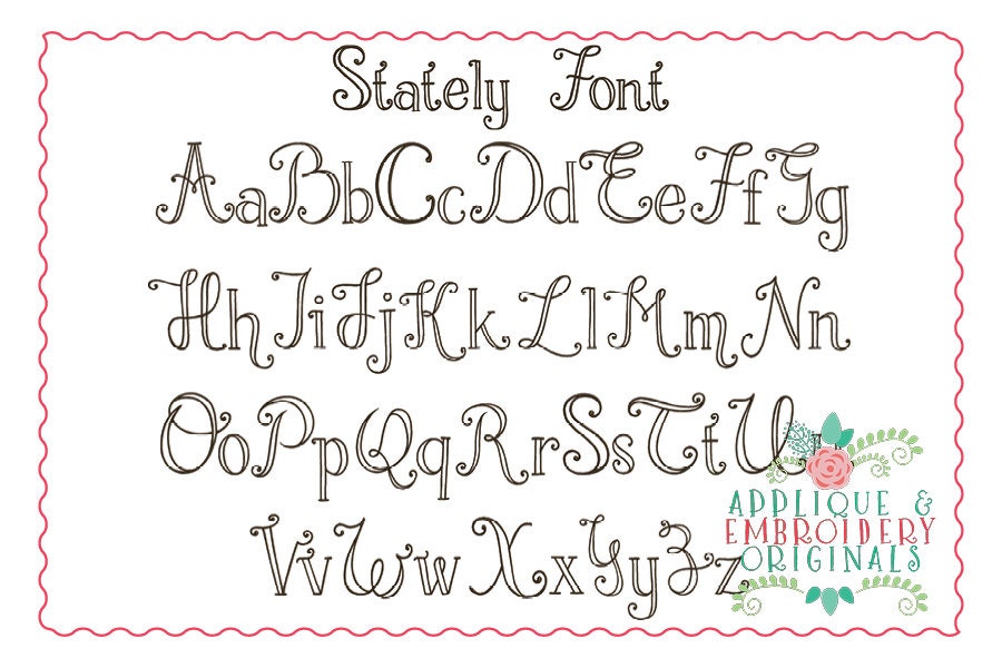 Applique and Embroidery Originals Digital Design - 259 Stately ...