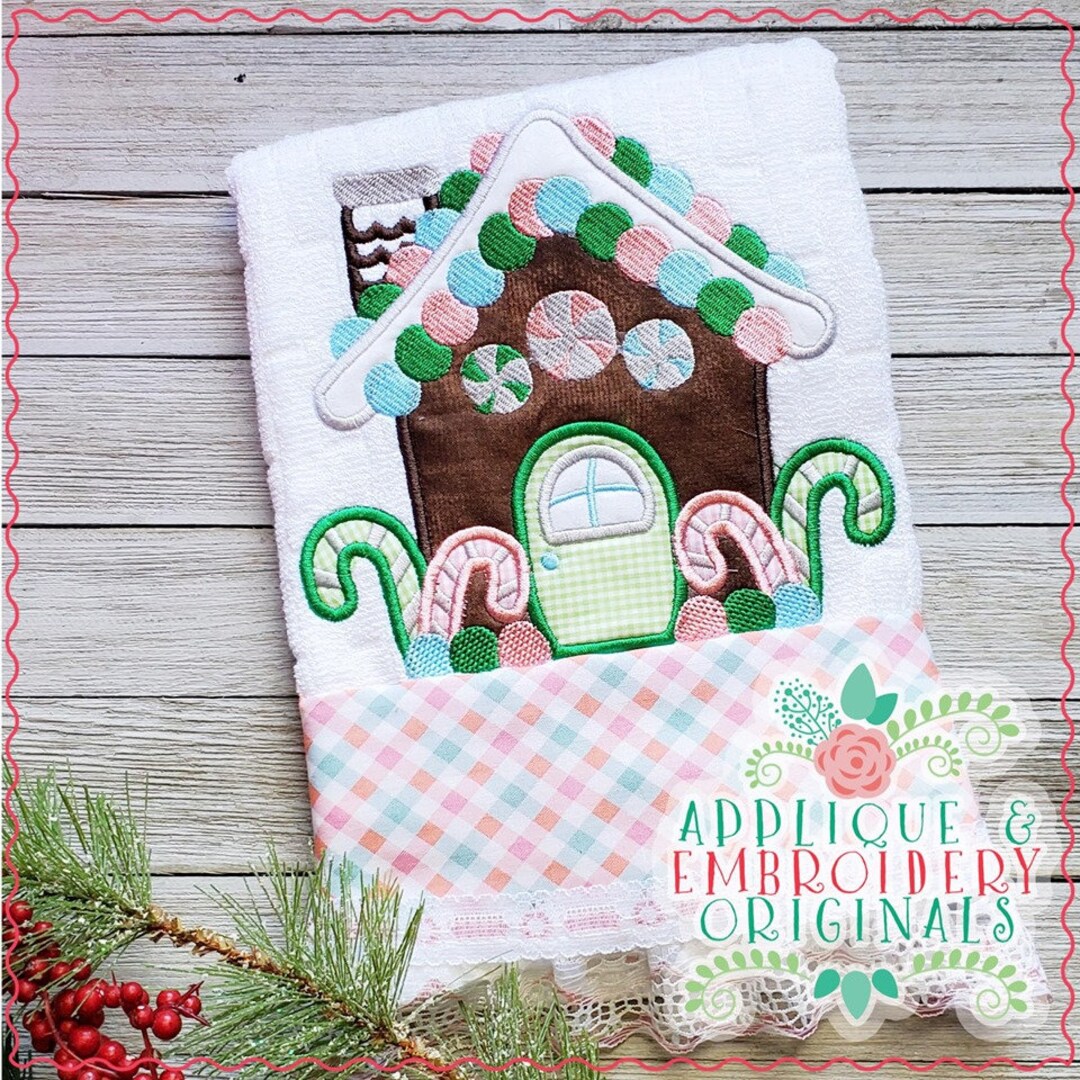 Applique & Embroidery Originals Digital Design 2234 Gingerbread House ...