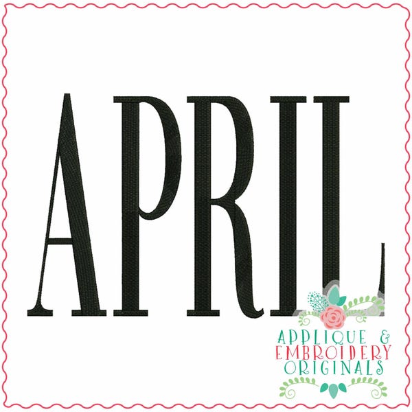 April Word Art - Etsy