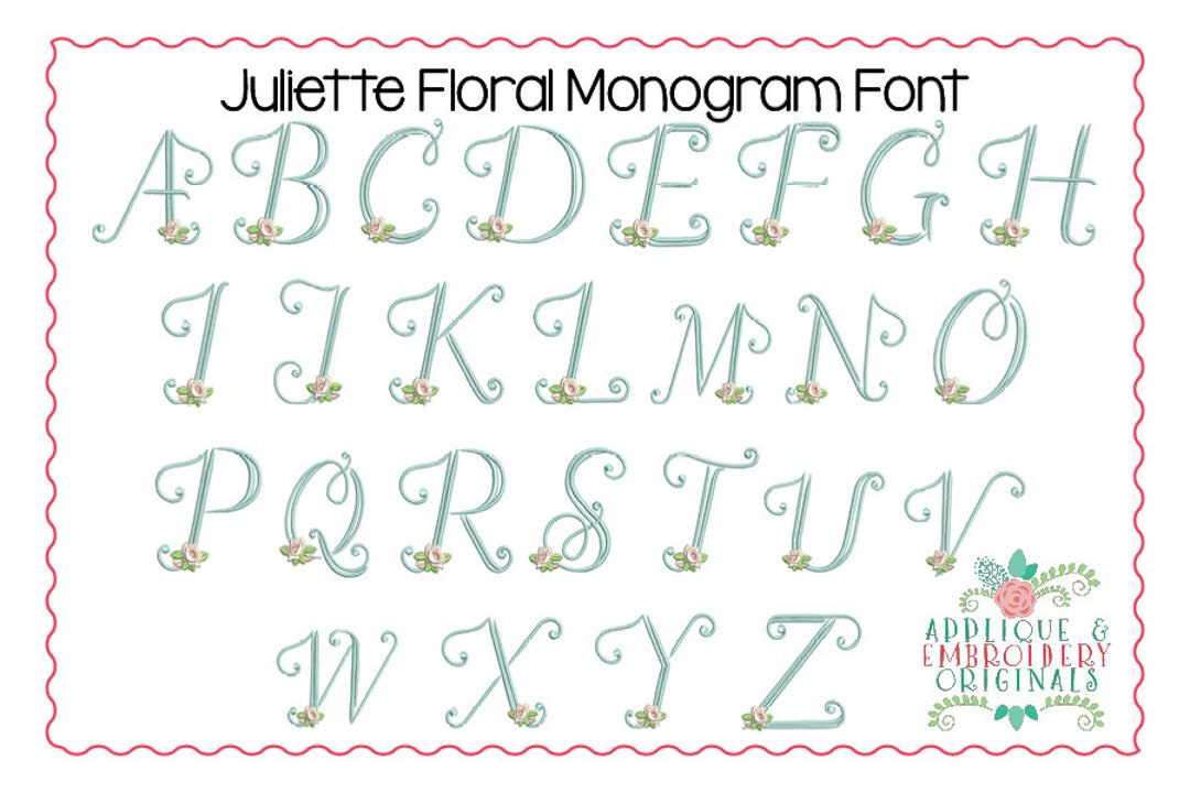 Applique and Embroidery Originals Digital Design - 306 Juliette Floral ...