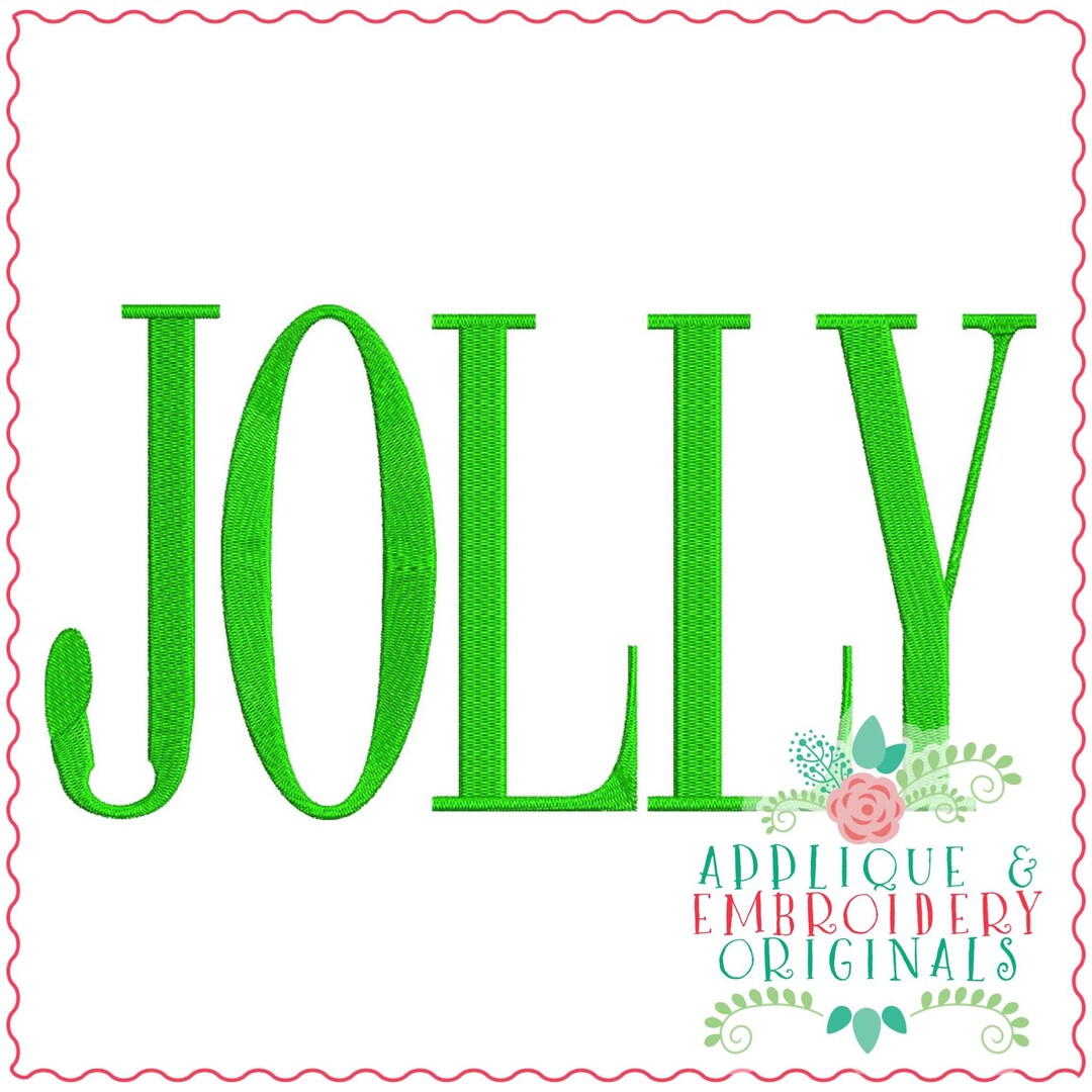 Applique & Embroidery Originals Digital Design 3421 JOLLY Christmas ...