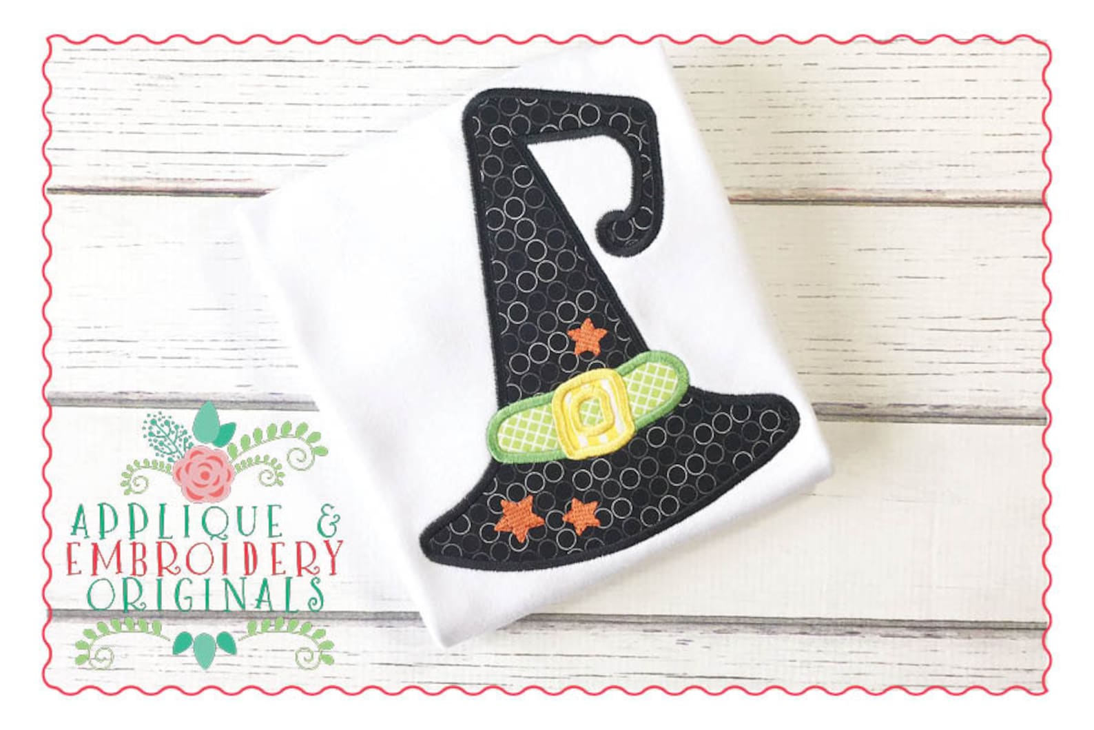 Applique and Embroidery Originals Digital Design - 030 Witch Hat ...