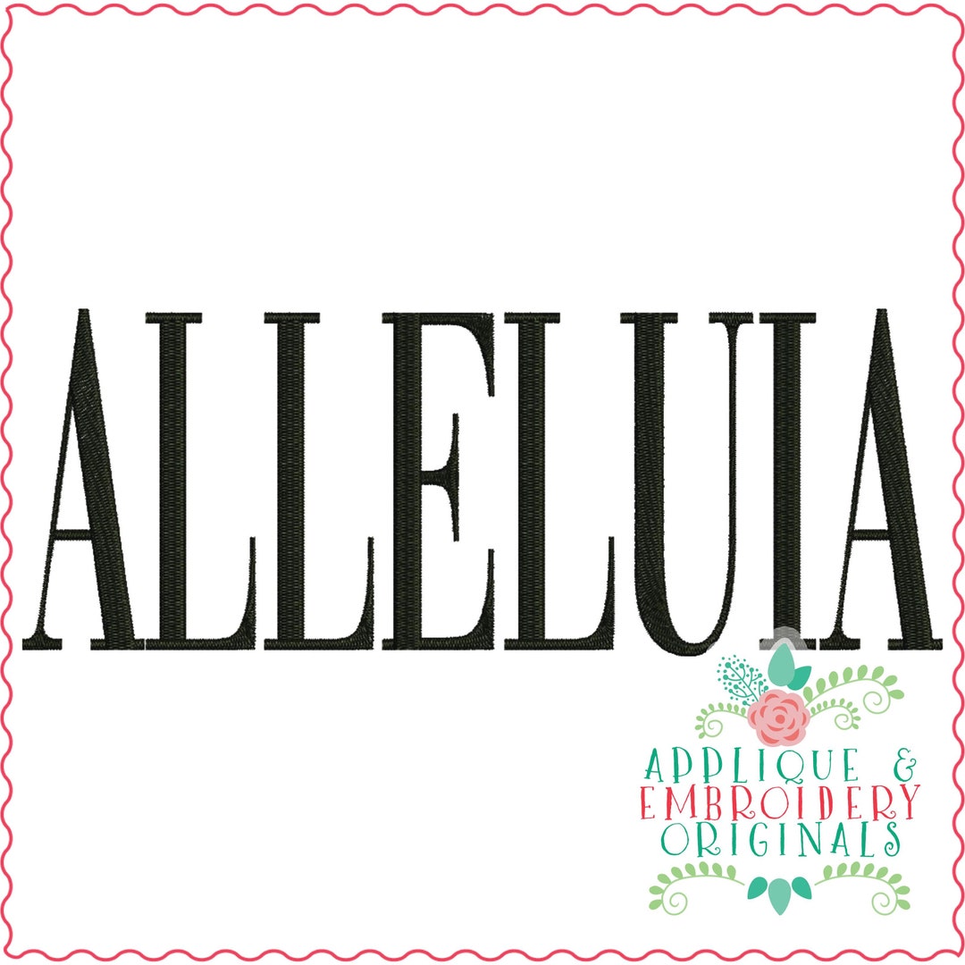 Applique & Embroidery Originals Digital Design 3474 ALLELUIA Christmas ...