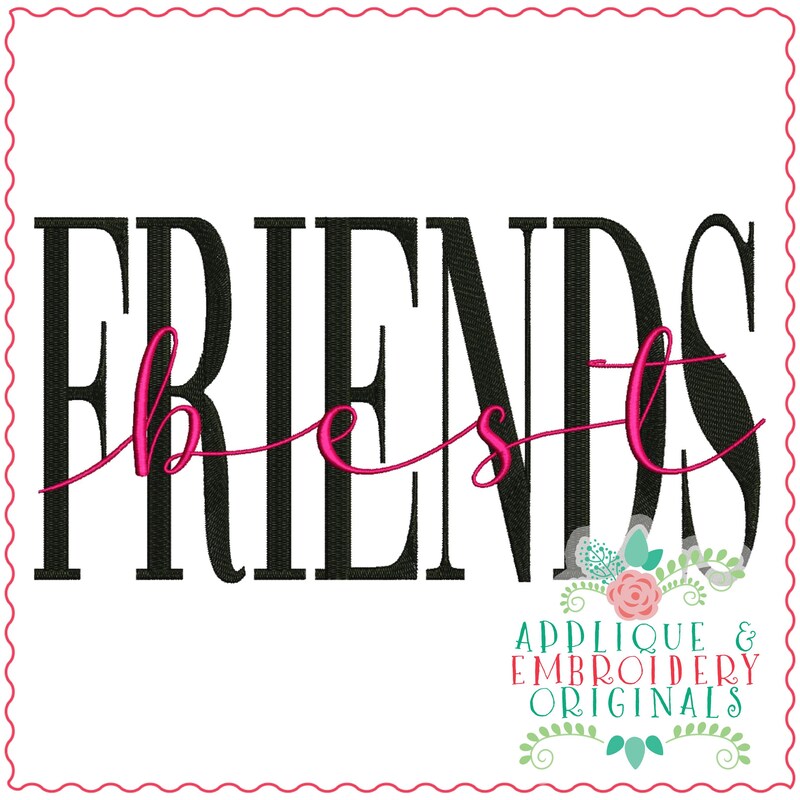 Friends Embroidery Design - Etsy