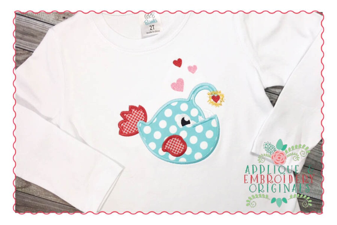 Applique and Embroidery Originals Digital Design 173 Angler - Etsy