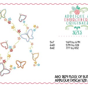 Applique & Embroidery Originals Digital Design 1829 Flock of ...