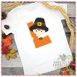 Applique and Embroidery Originals Digital Design 719 Pilgrim Quaker Boy ...