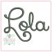Applique and Embroidery Originals Digital Design - 1556 Lola Script ...