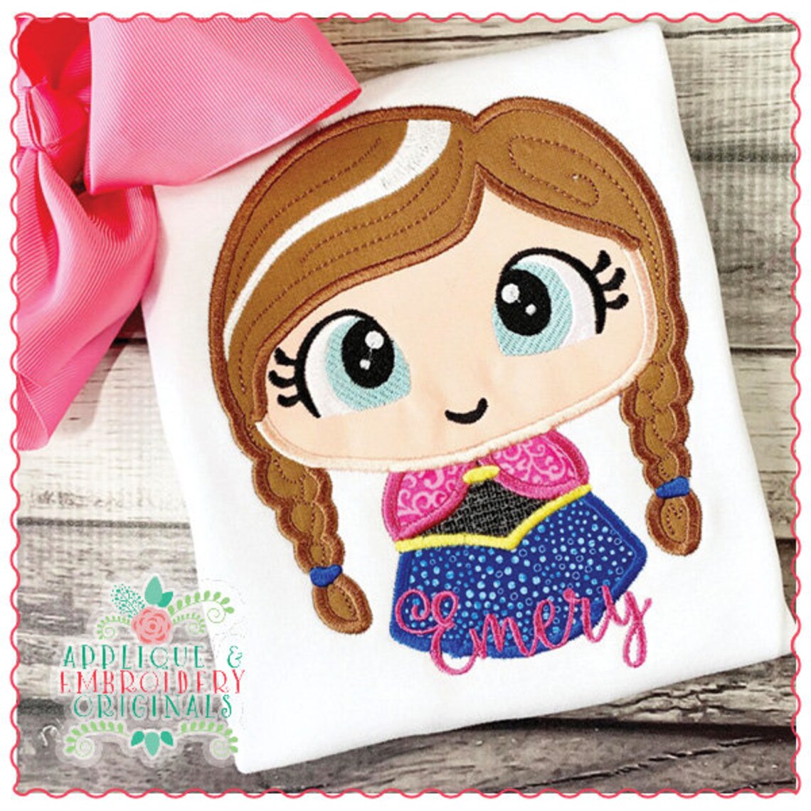 Applique and Embroidery Originals Digital Design 1688 Anna Ice Princess ...