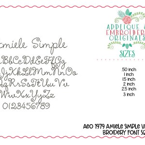 Applique & Embroidery Originals Digital Design 1979 Amiele Simple ...