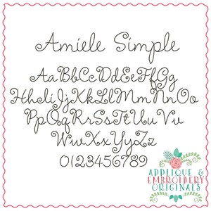 Applique & Embroidery Originals Digital Design 1979 Amiele Simple ...