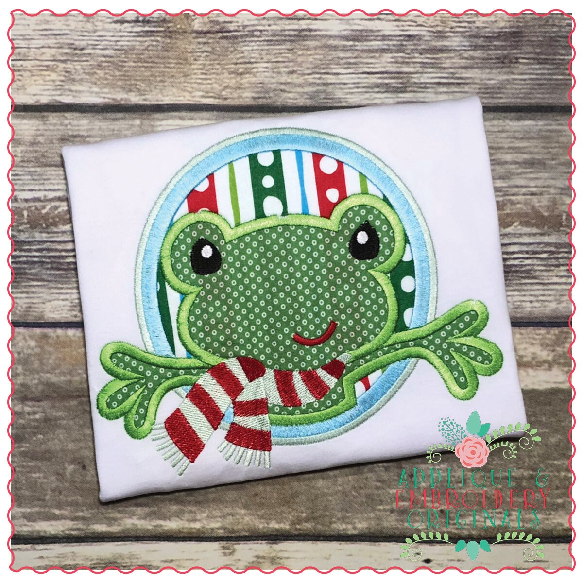 Applique & Embroidery Originals Digital Design 1223 Frog With - Etsy