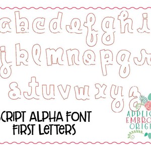 Applique and Embroidery Originals Digital Design - 182 Applique Script ...