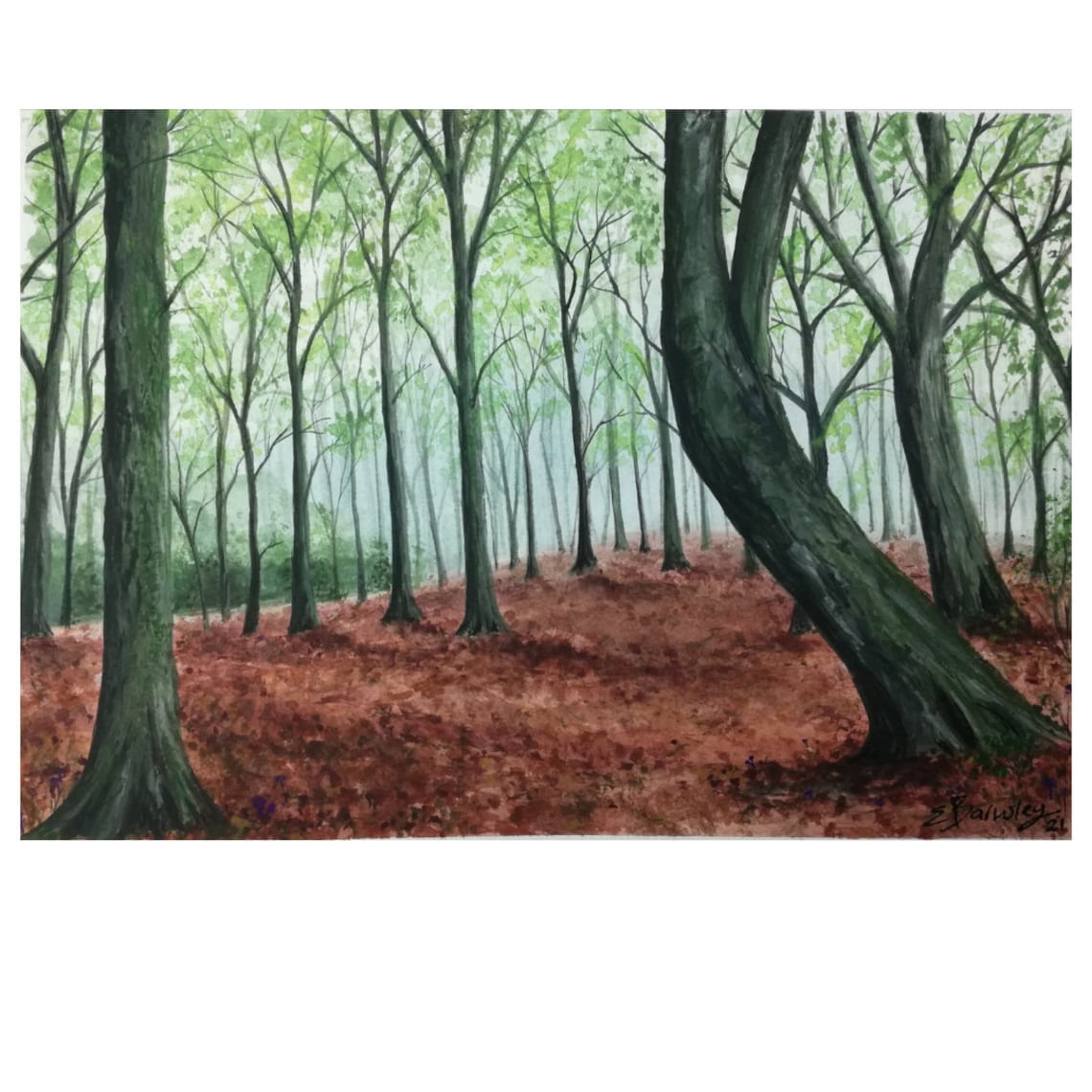 Pintura de paisaje original, bosques - Etsy México