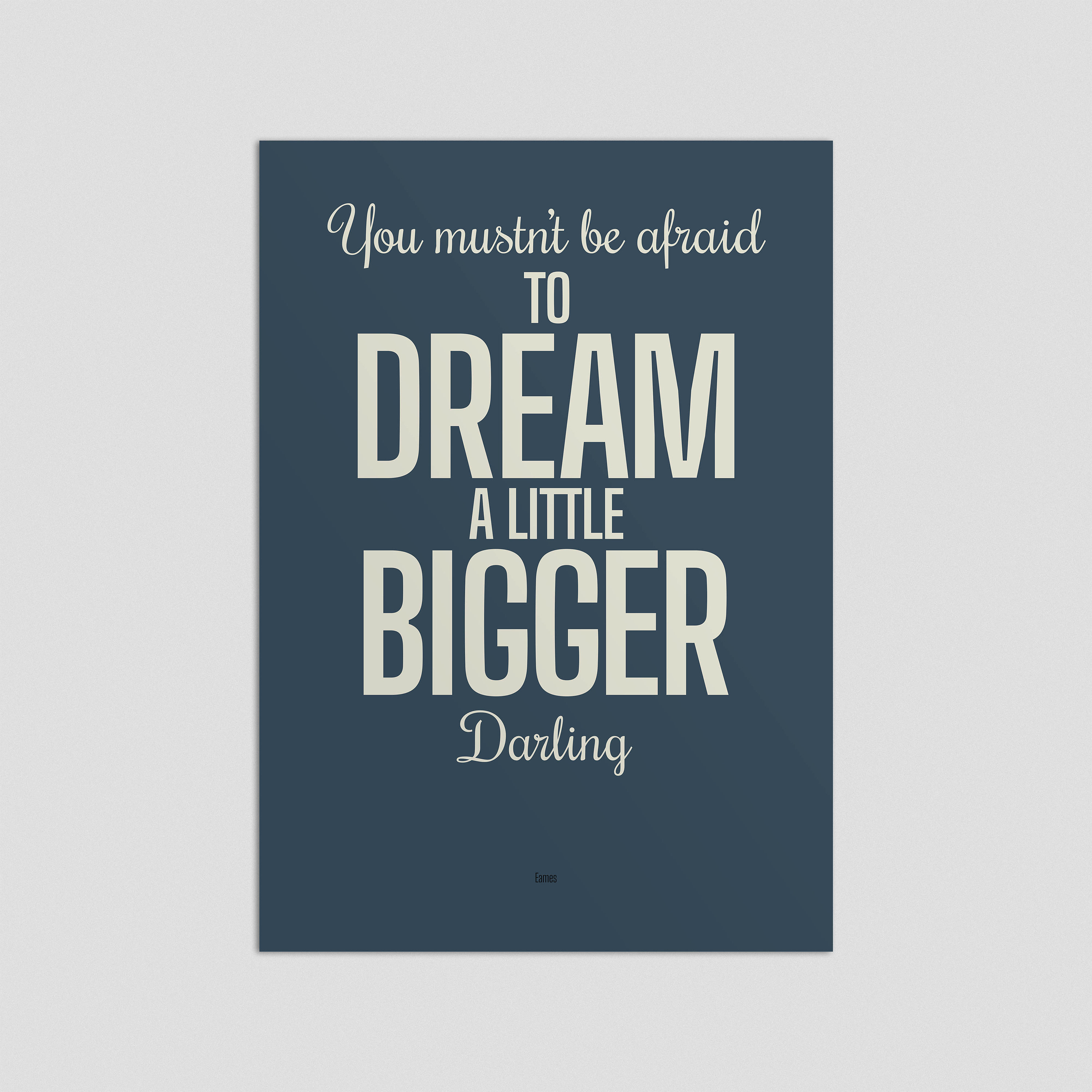 Dream A Little Bigger, Darling - Inception Movie Quote Print - Etsy