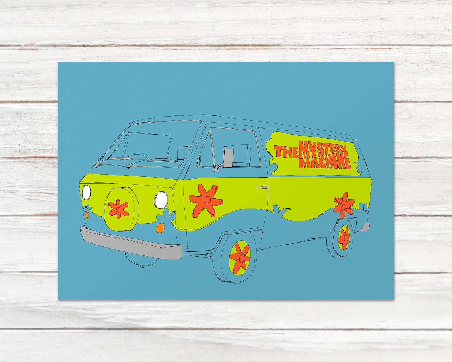 Scooby-doo Mystery Machine - Movie & TV Car/van Print - Etsy UK