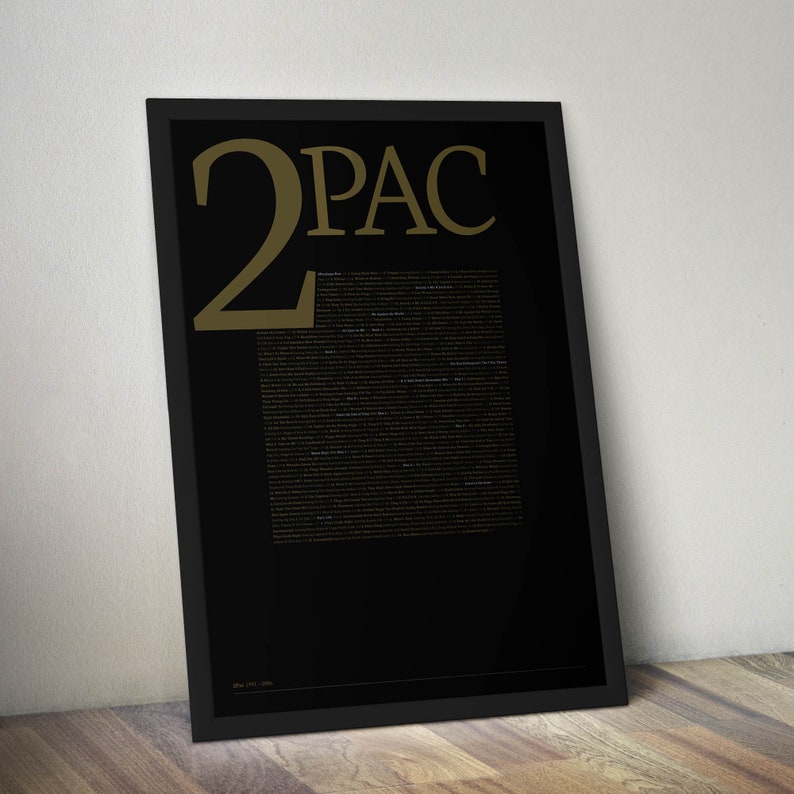 2pac Discography Print, Album Typography Poster - Etsy UK