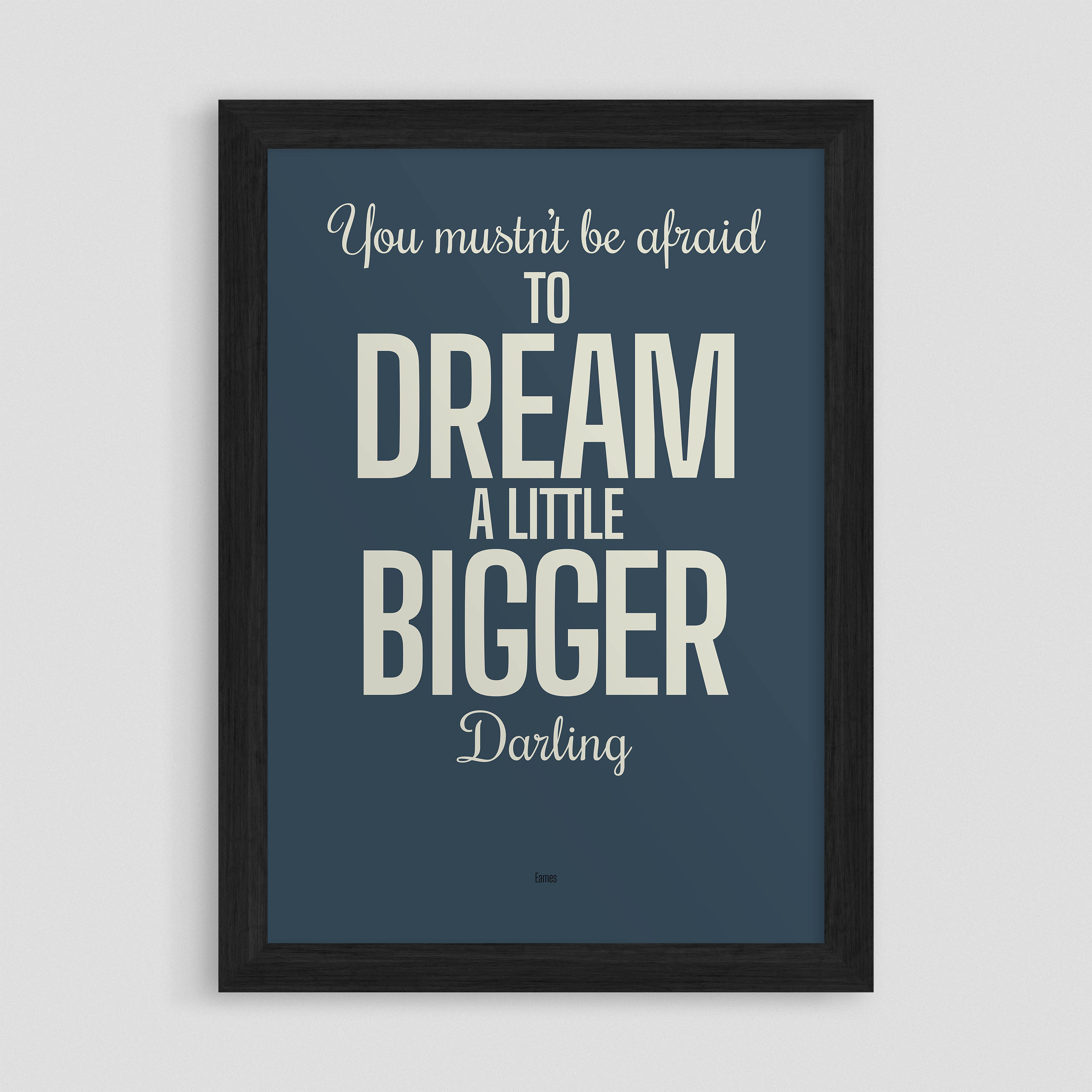 Dream A Little Bigger, Darling - Inception Movie Quote Print - Etsy