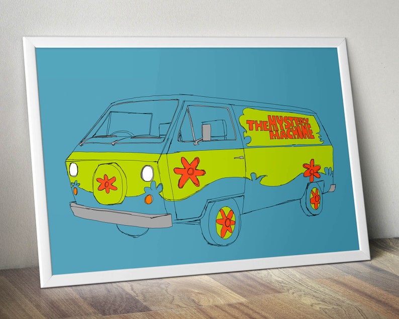 Scooby-doo Mystery Machine - Movie & TV Car/van Print - Etsy UK