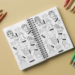 Unicorn Positive Affirmation Colouring Page - Canva Instant Download - Etsy