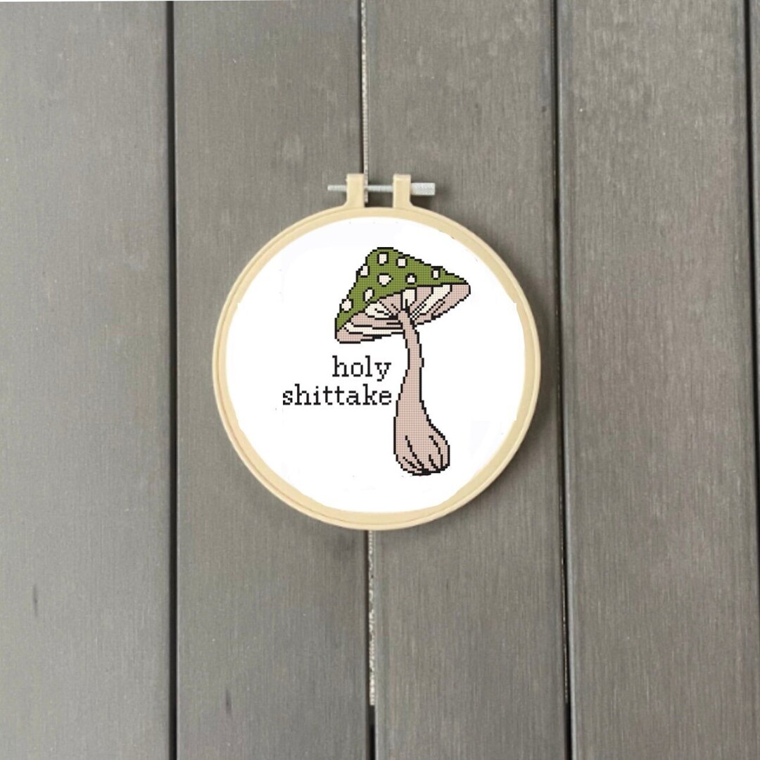 Holy Shiitake Cross Stitch Pattern - Etsy
