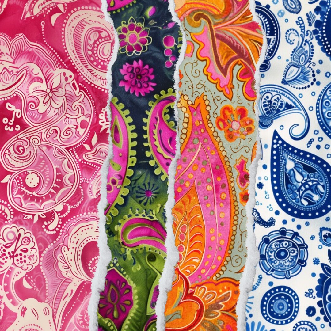 4 Cute Paisley Pattern Wallpapers, Aesthetic Desktop Decor, Macbook ...