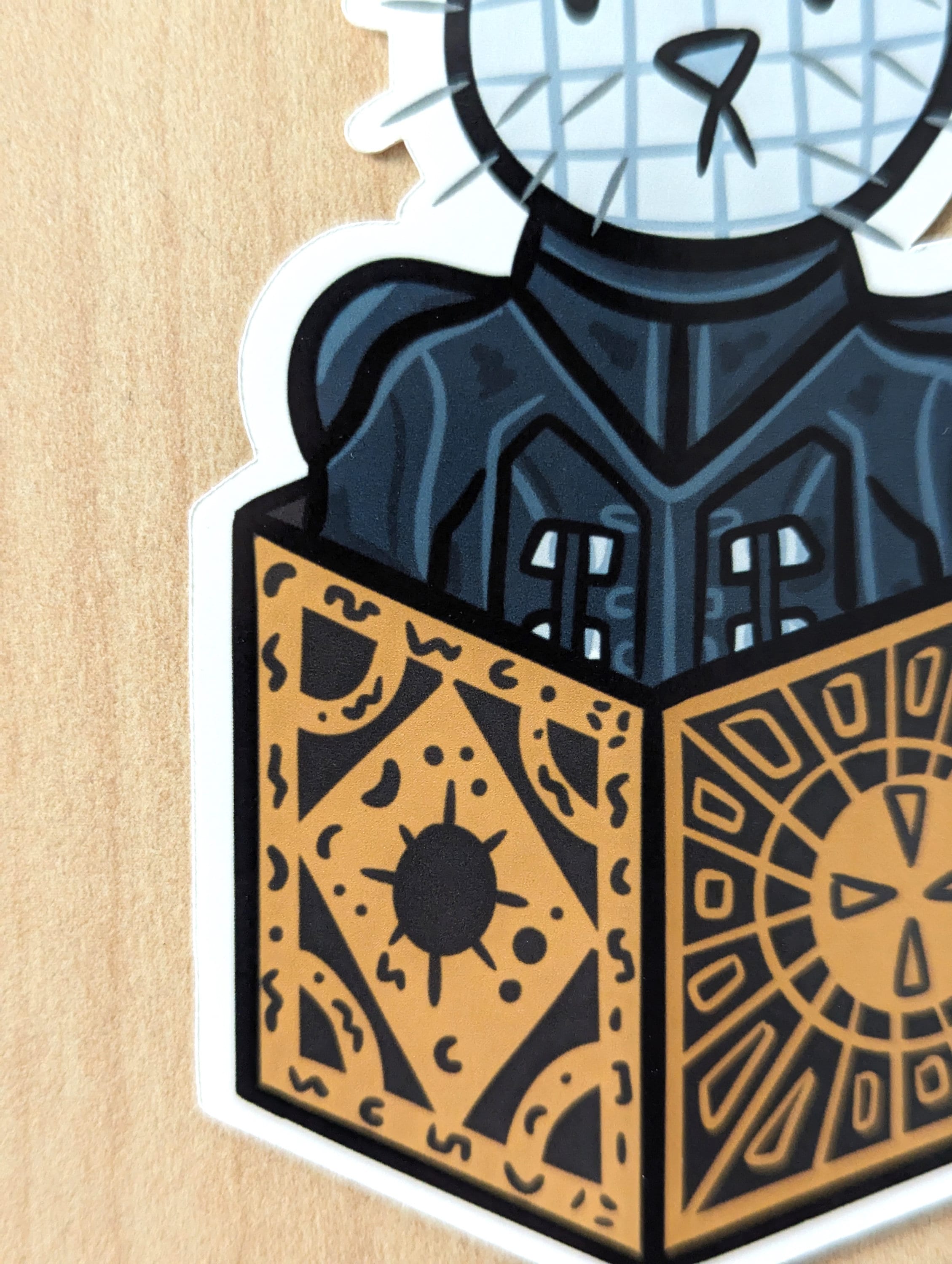 Hellraiser Pinhead Cat "whiskerhead" Waterproof Sticker – Puzzling Paws ...