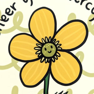 Cheer up Buttercup Flower Art Print (print Only) - Etsy