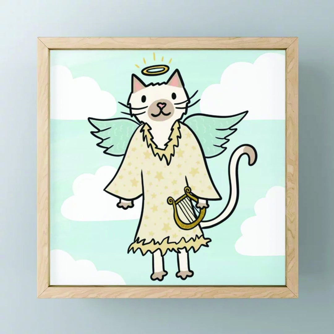 Angelic Angel Kitty Cat Art Print print Only - Etsy