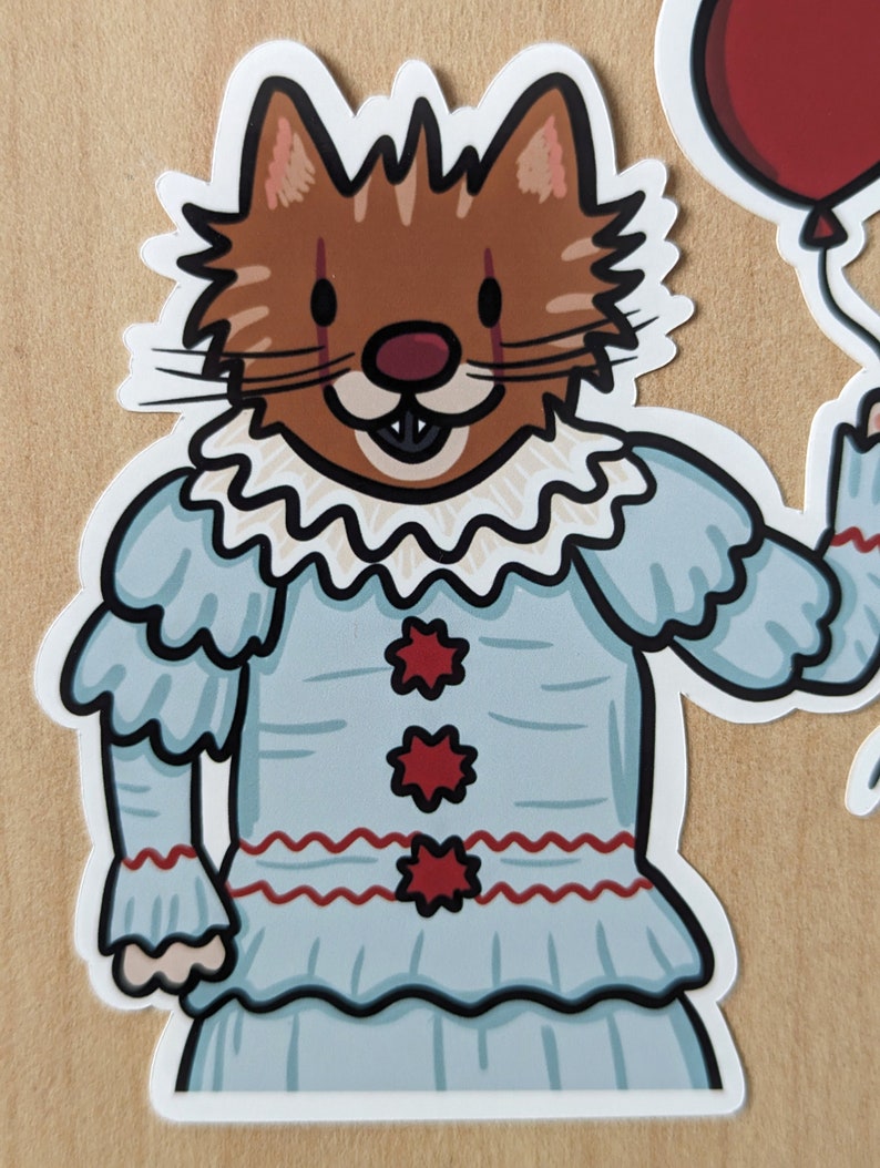 Pennywise Cat Sticker purrnywise A Claw-some Twist on the Iconic ...