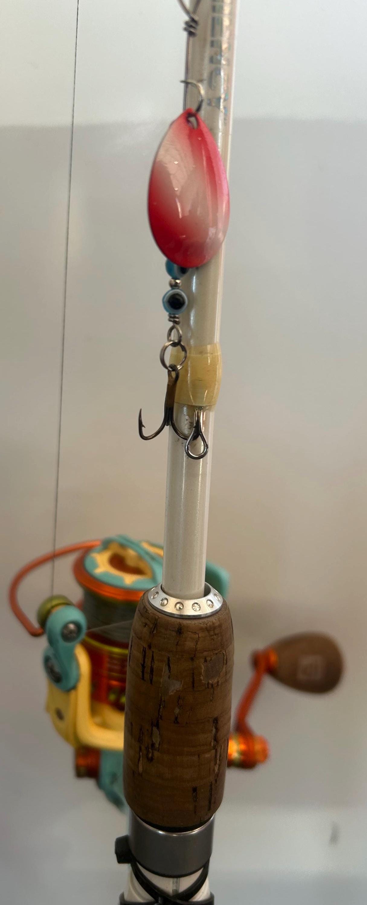 Beaded Fishing Lure: Red & Black Eye Body, Colorado Blade - Etsy