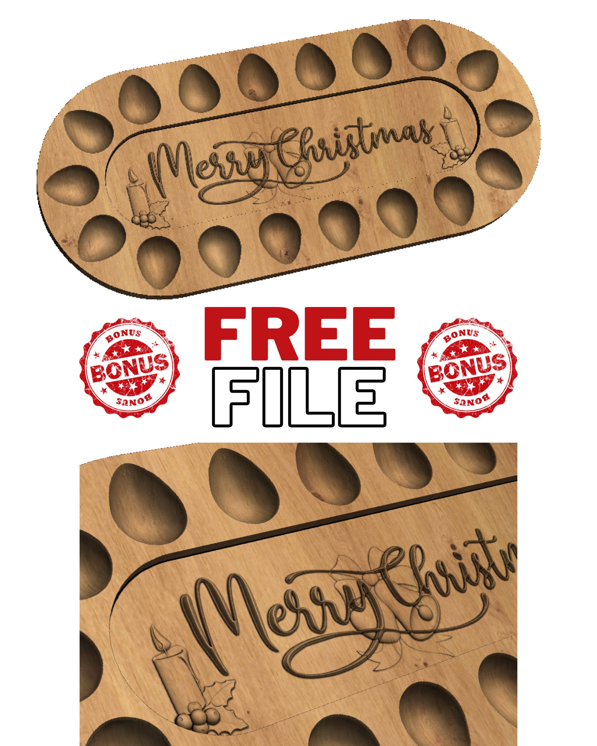 Deviled Egg Platter CNC Project Vectric Easel Pro and - Etsy