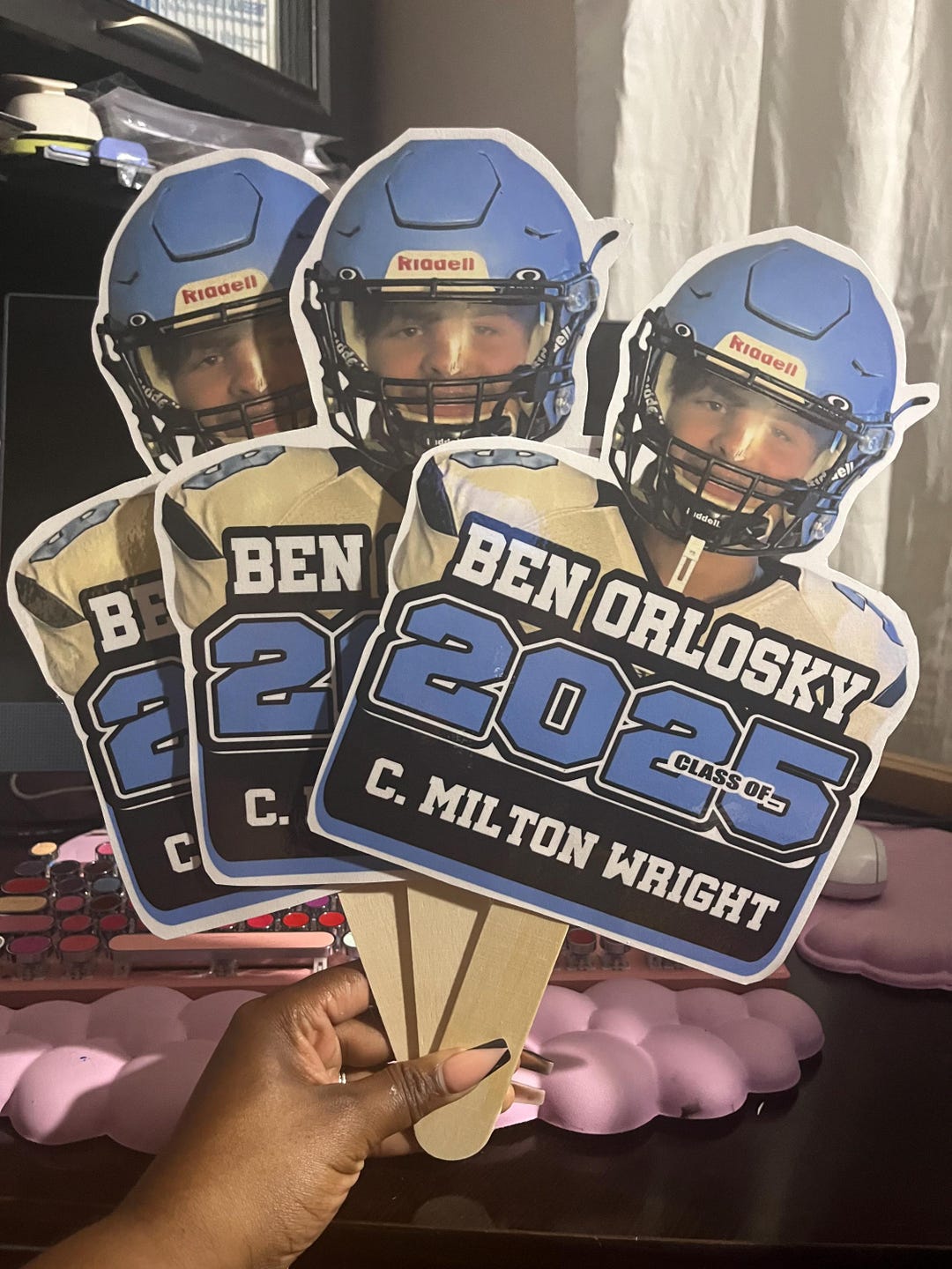 Custom Football Fan Hand Fan: Game Day Spirit - Etsy