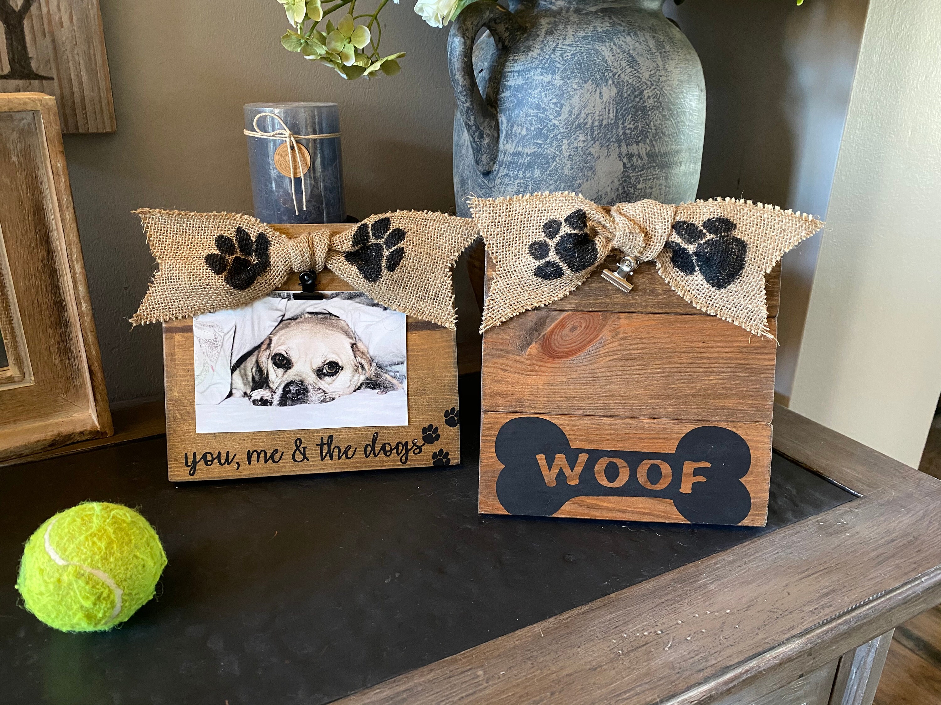 Dog picture frame dog bone picture frame paw print dog | Etsy