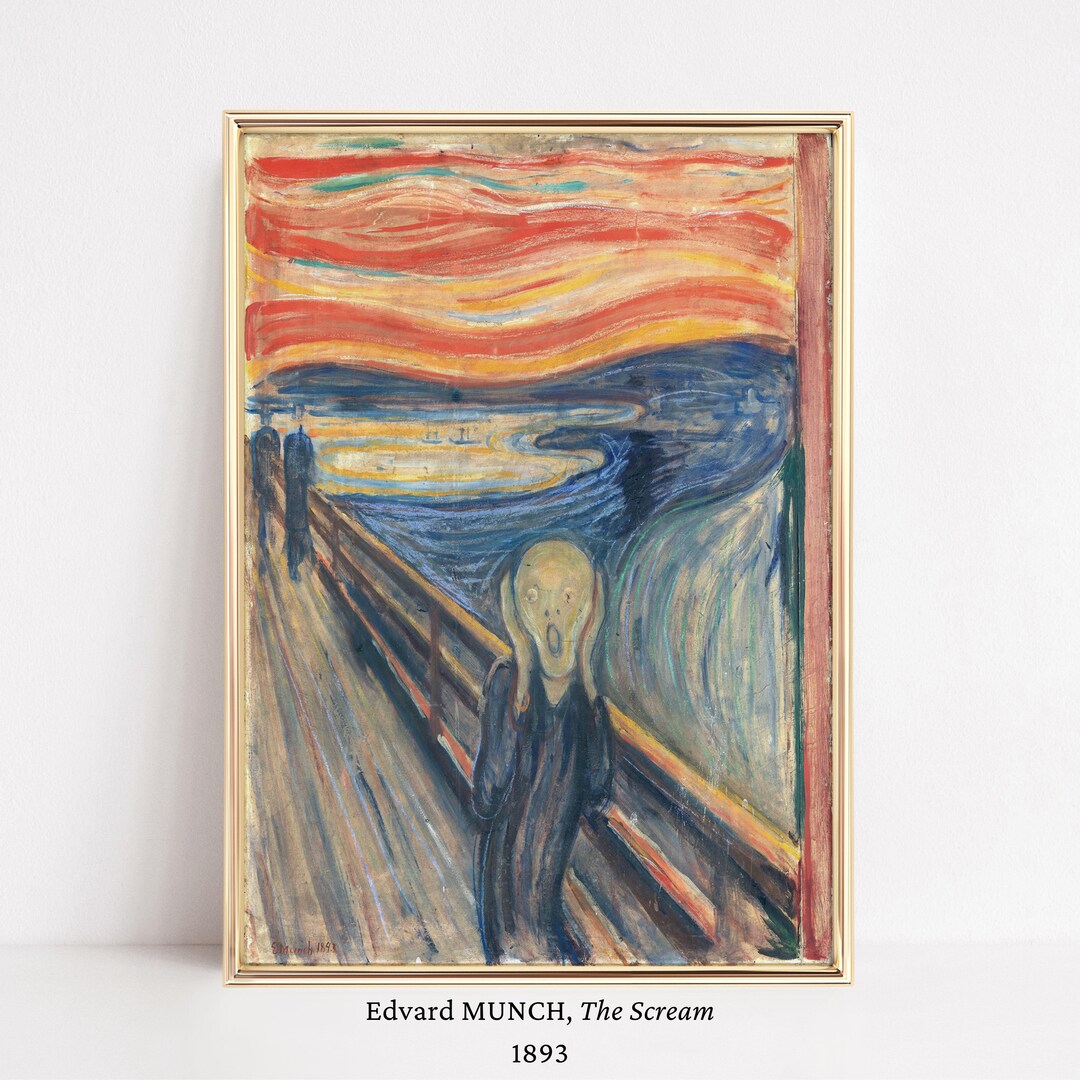 Edvard Munch Print the Scream Painting Munch Wall Art Painting Gallery ...