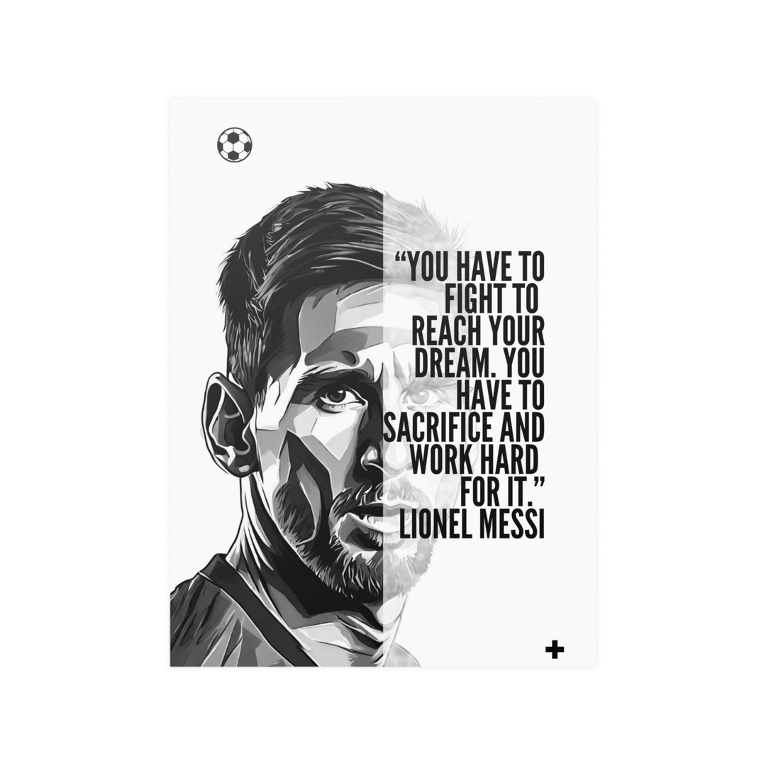 Lionel Messi Motivational Quote Satin Posters (210gsm) - Etsy