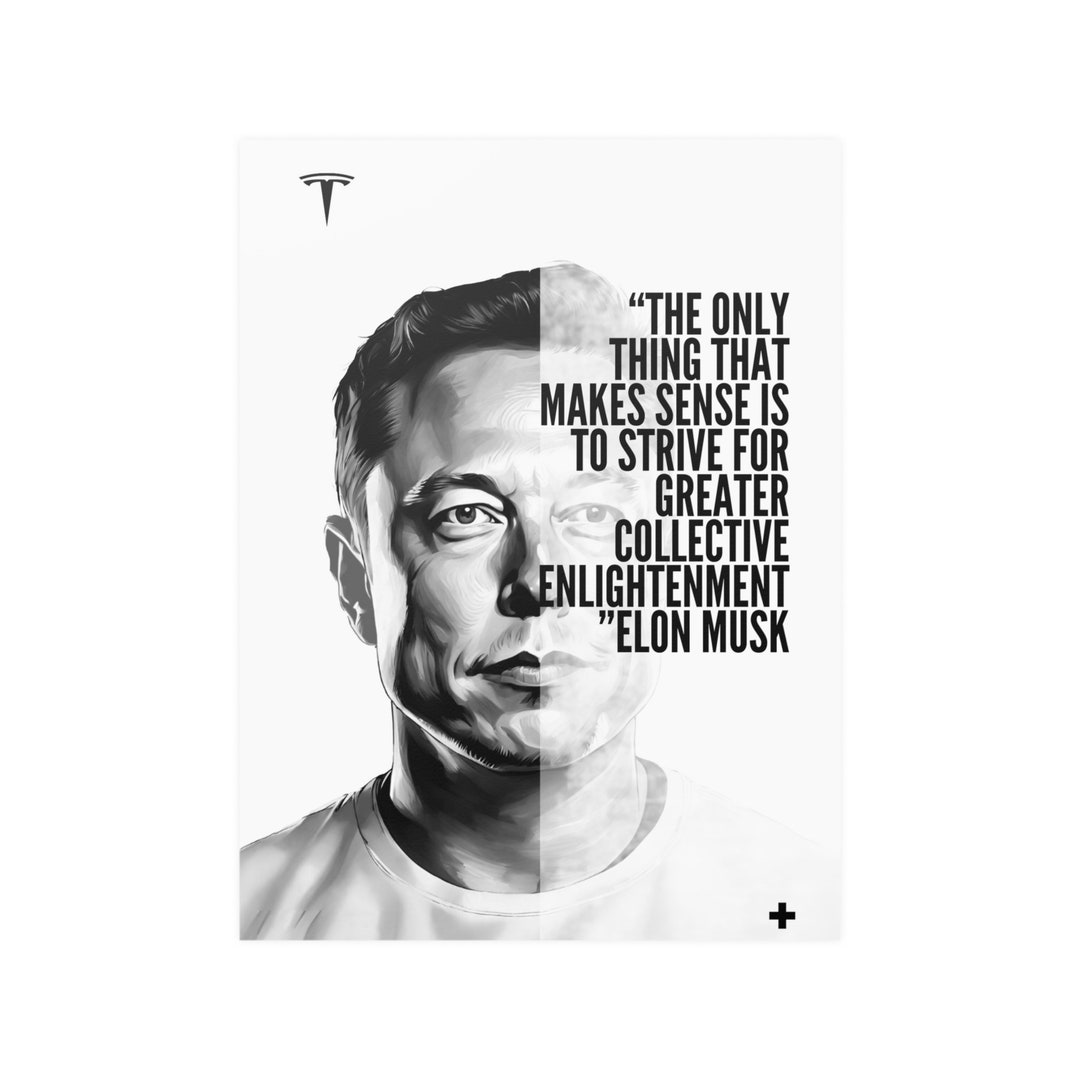 Elon Musk Motivational Quote Satin Posters (210gsm) - Etsy