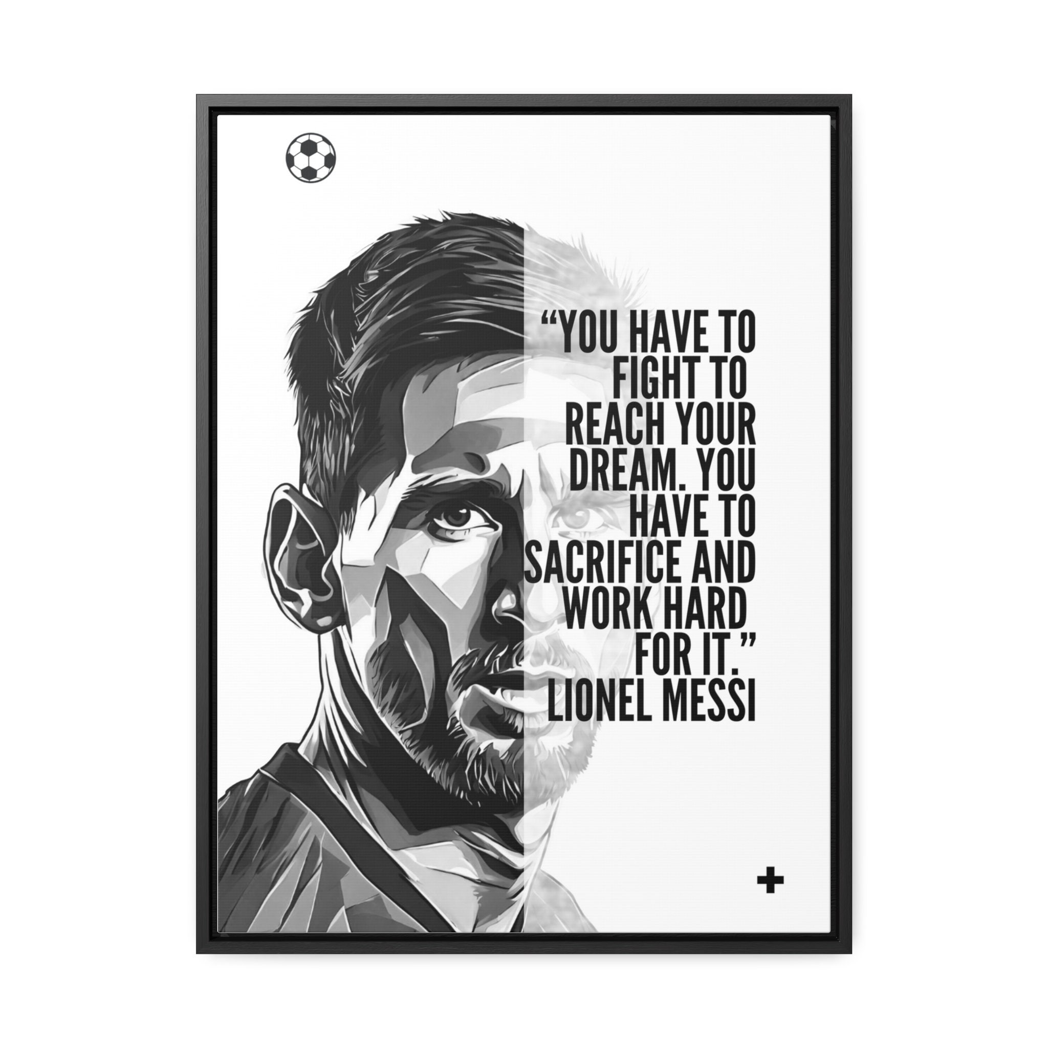 Lionel Messi Motivational Quote Gallery Canvas Wraps, Vertical Frame - Etsy