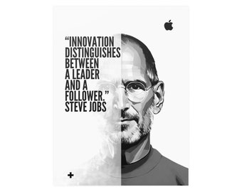 Steve Jobs Digital Poster, Inspirational Art Print, Minimalist Wall ...