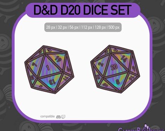D&D D20 Dice Emote Bundle - Etsy