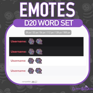 D&D D20 Dice Emote Bundle - Etsy