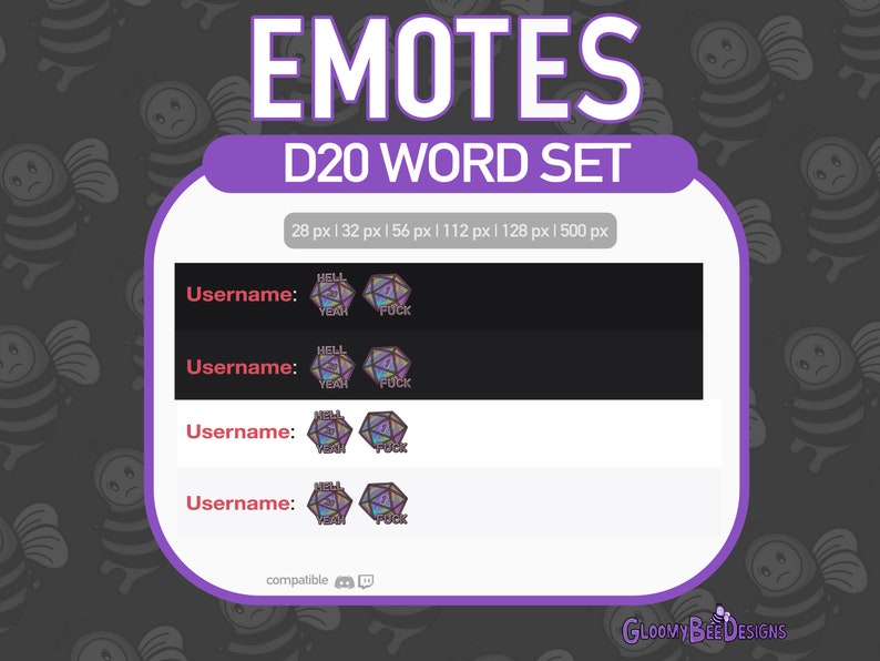 D&D D20 Dice Emote Bundle - Etsy