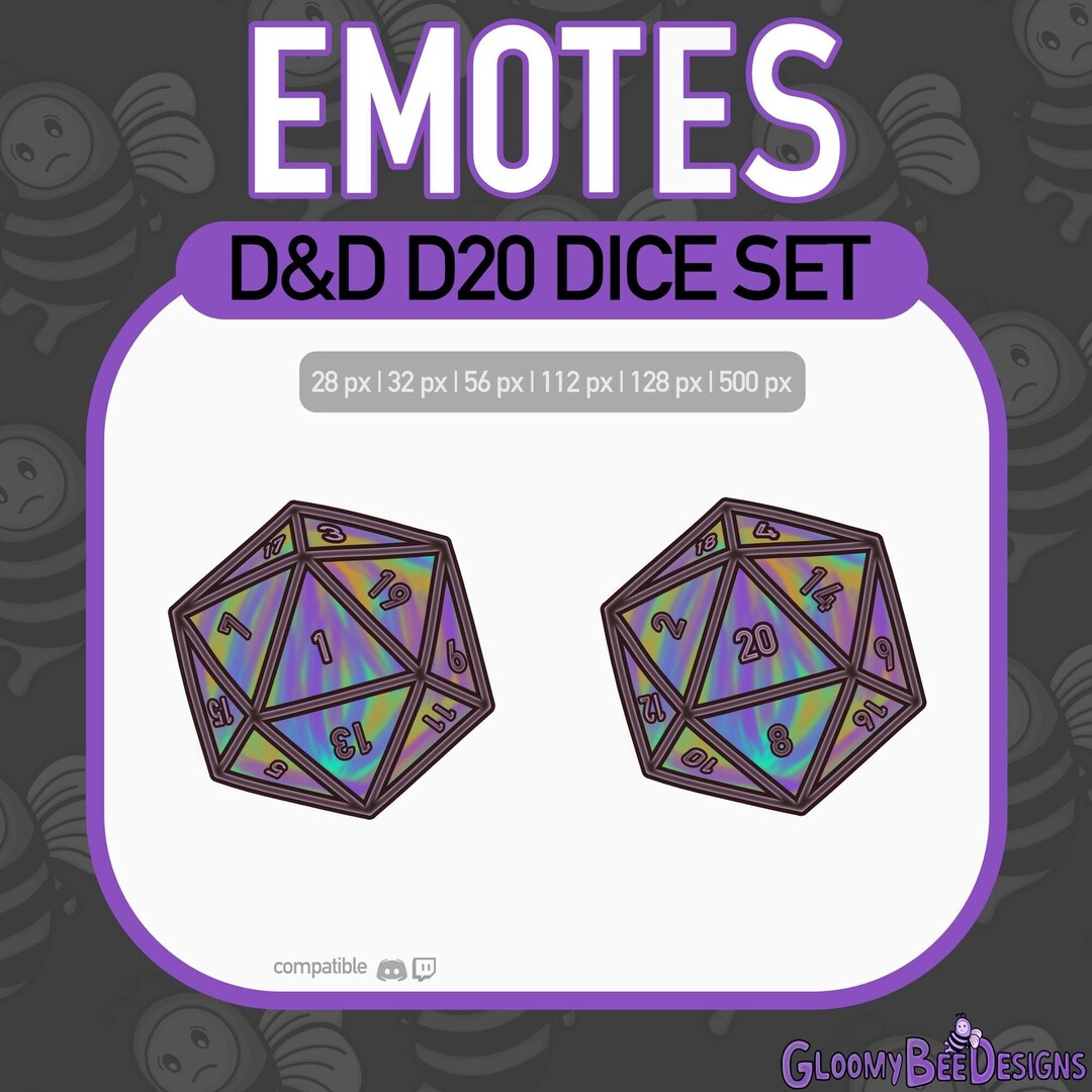 D&D D20 Dice Emote Bundle - Etsy