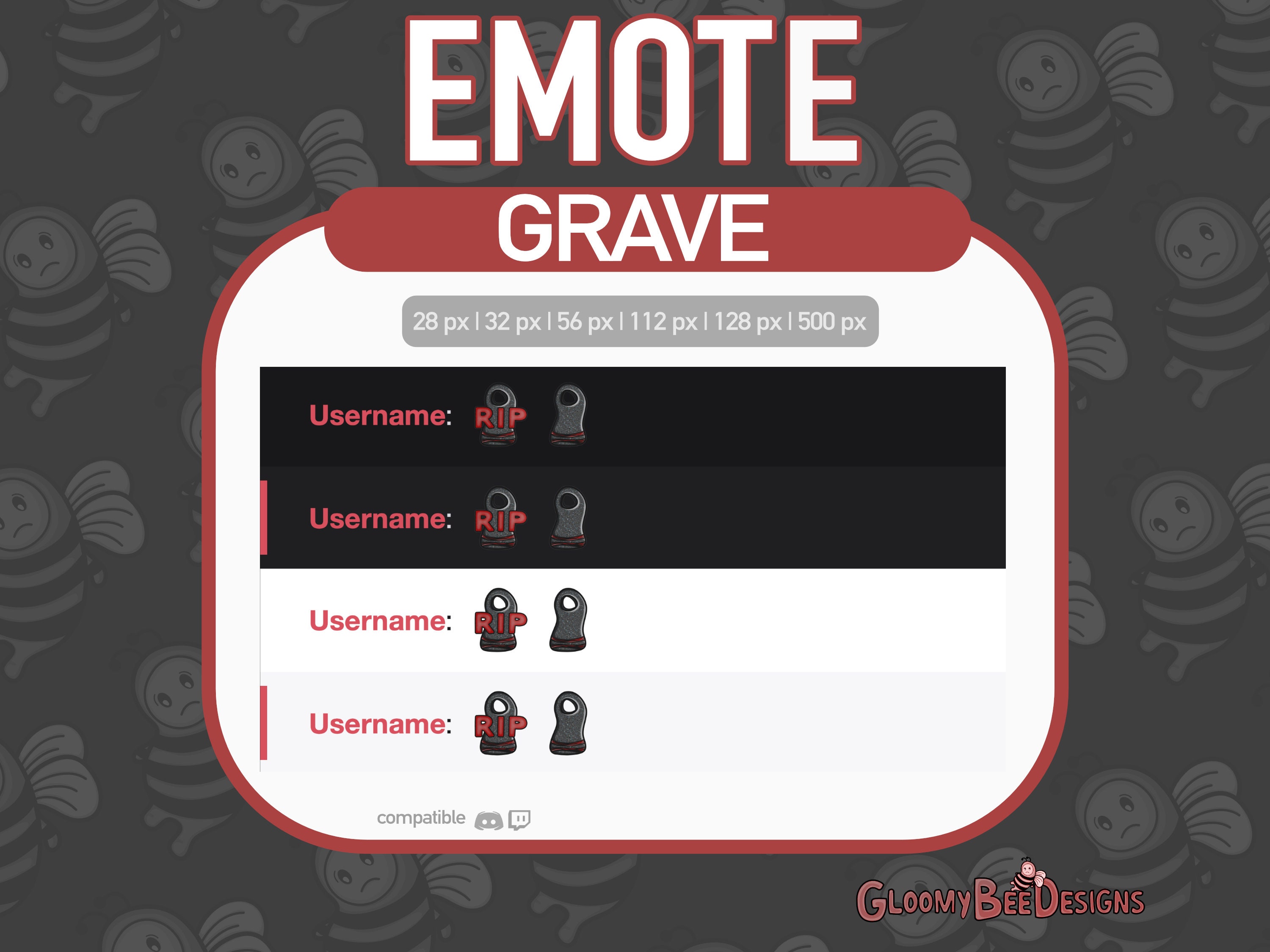 Grave Emote (twitch and Discord Emotes) - Etsy