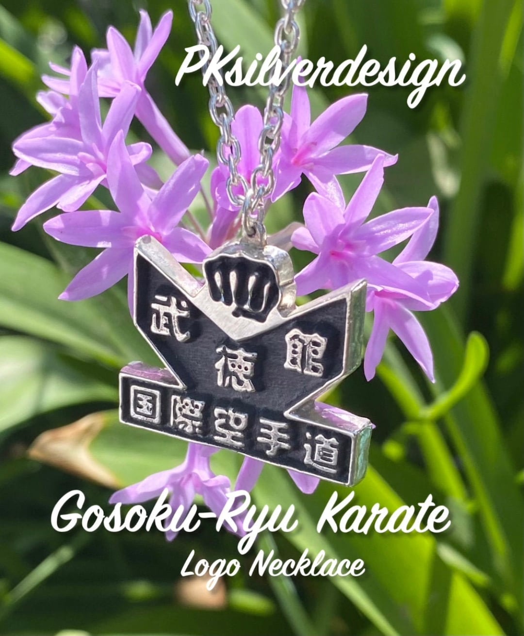 Gosoku-ryu 925 Logo Necklace Solid Silver 925 or Brass With 5 Sizes ...